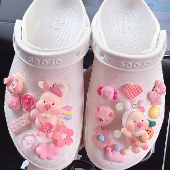 Accessories | Shoes Charm Pack Pink Piggy Style 1 | Poshmark